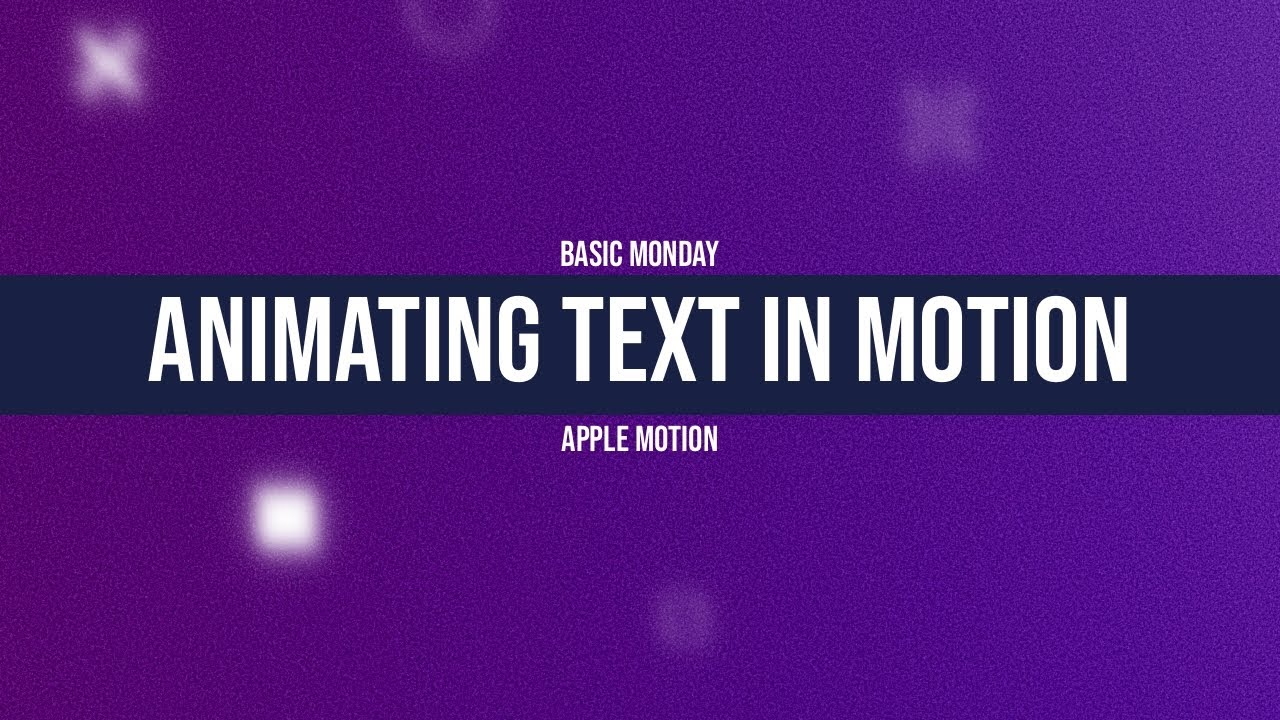 Text Animation Apple Motion Tutorial Youtube