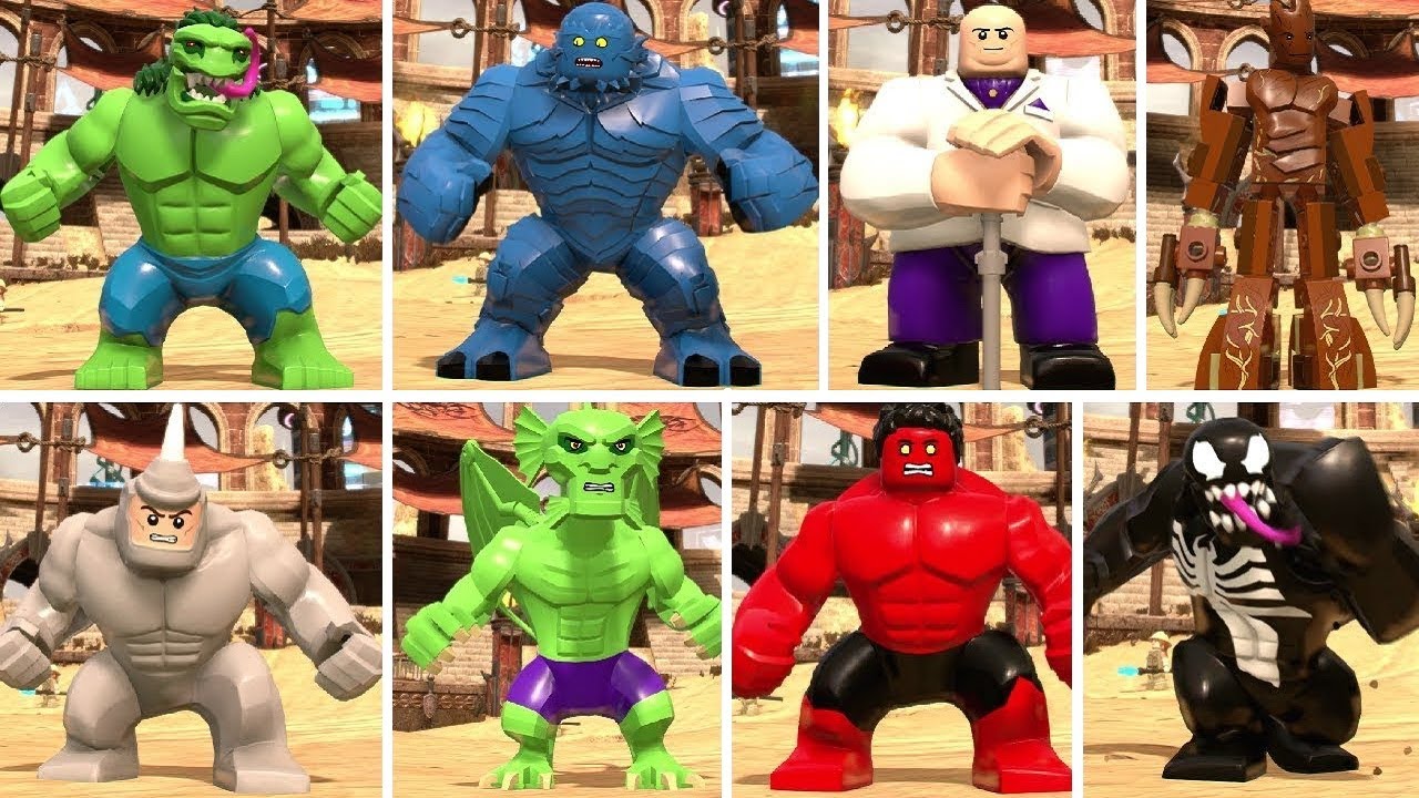 Lego Marvel Super Heroes 2 All Big Fig Characters Showcase Youtube