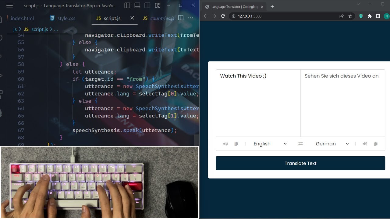 Asmr Programming Translator App With Javascript No Talking Youtube