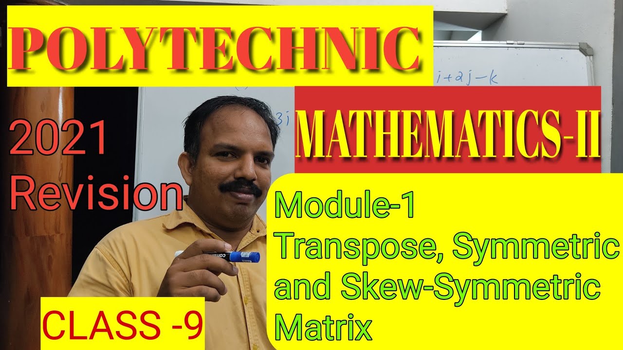 Mathematics Ii Class 9 Polytechnic Mathematics 2 Youtube