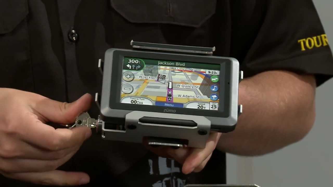 Garmin Zumo 660 665 Locking Motorcycle Gps Mount Youtube
