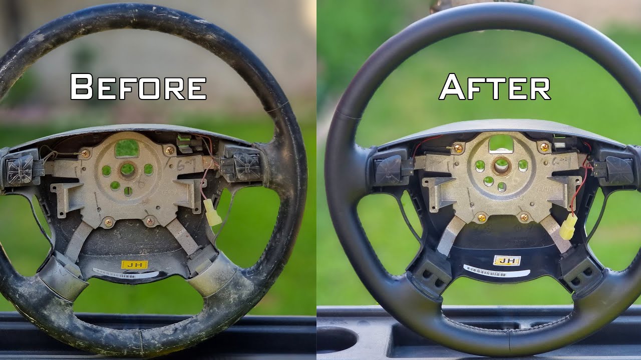 How I Restore This Junk Yard Steering Wheel Leather Steering Wheel