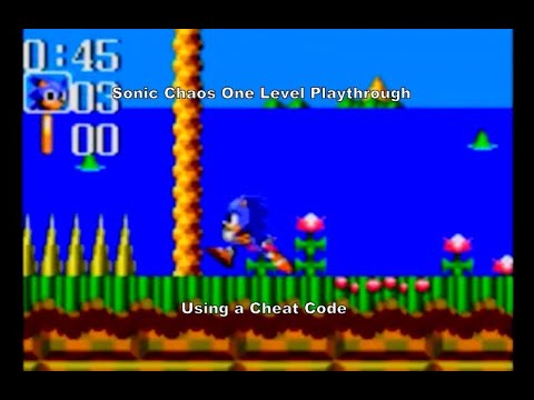 Sonic Chaos One Level Playthrough Using A Game Gear Cheat Code D