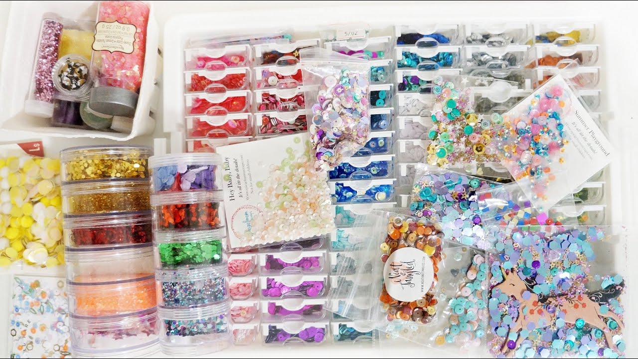 My Sequin Stash All My Sequins And Glitters Youtube