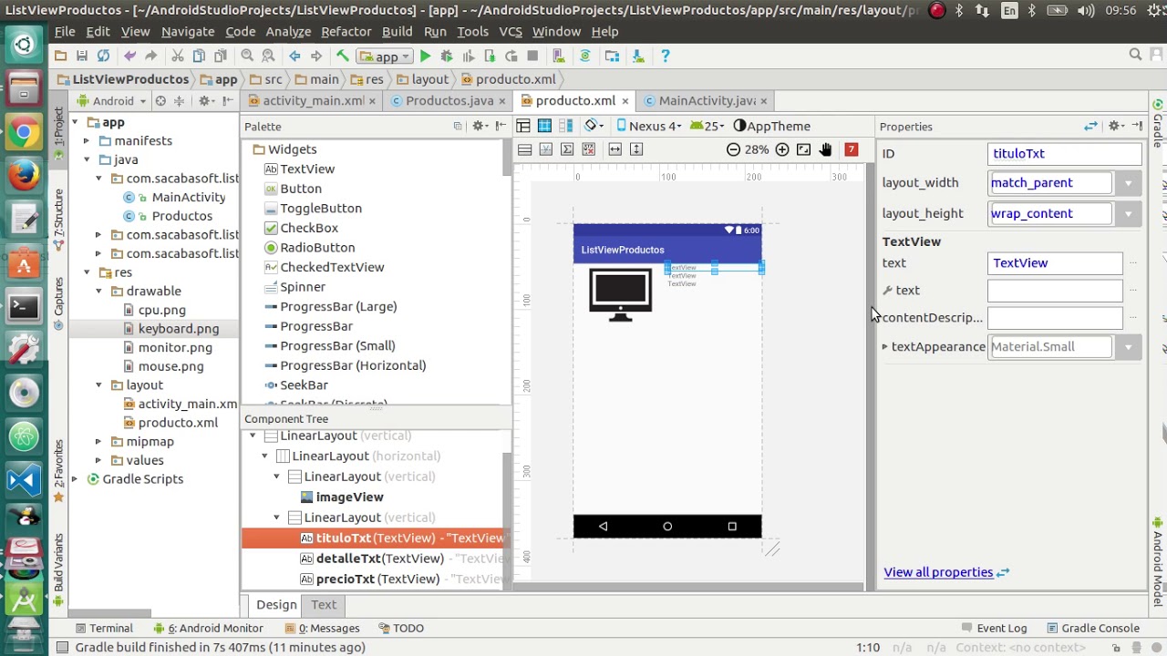 Android Studio Listview Lista Youtube