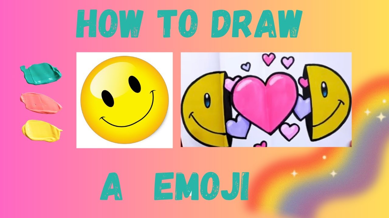 How To Draw An Emoji Folding Surprise With Hearts Inside Youtube