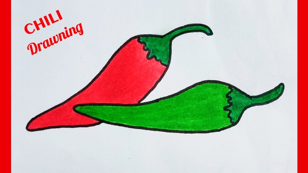 Red Chilli Drawing Chilli Drawing Step By Step Easy How To Draw