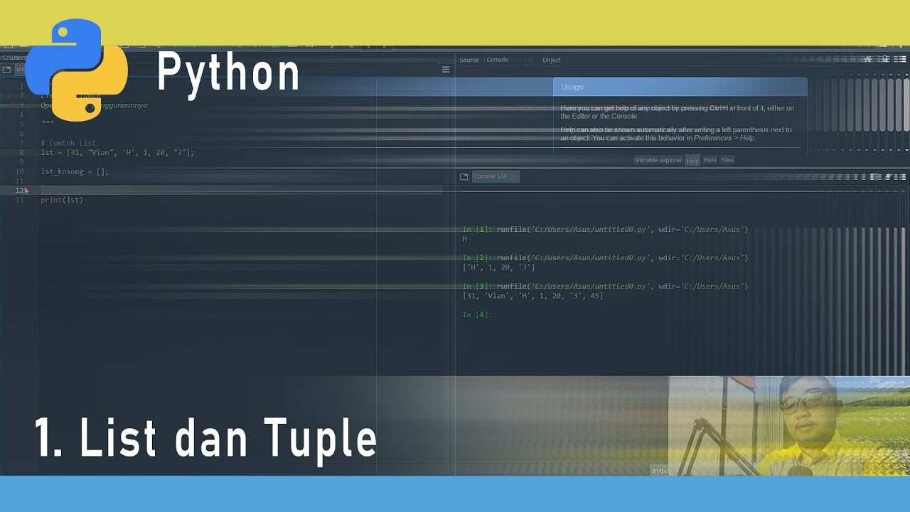 Python Dasar Apa Itu List Dan Tuple Youtube