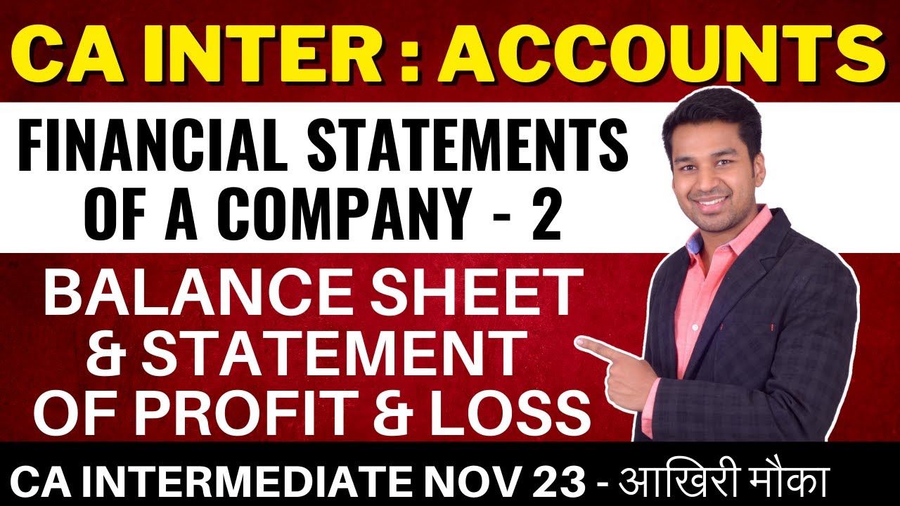 Financial Statements Of Company Part 2 Ca Inter Nov 2023 Attempt