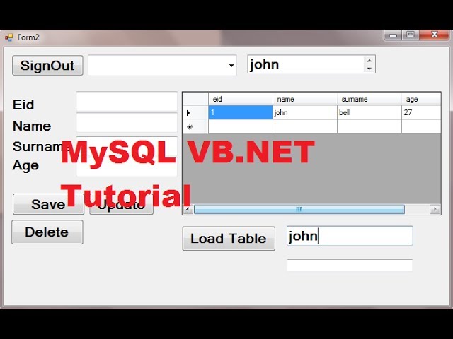 Vbnet And Sql Datagridview Search Data Using Visual Easy Store To