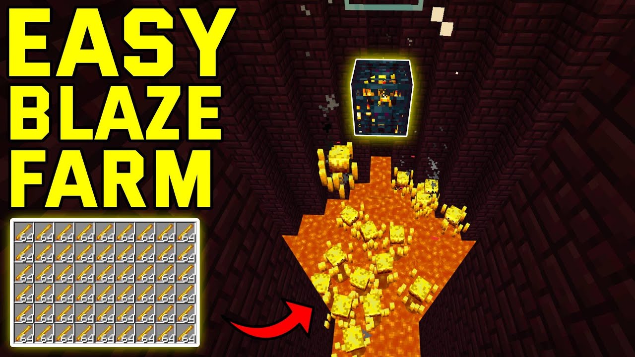 Easy Afk Blaze Farm Farm Minecraft Bedrock 1 20 Bedrock Mcpe Ps4 Xbox
