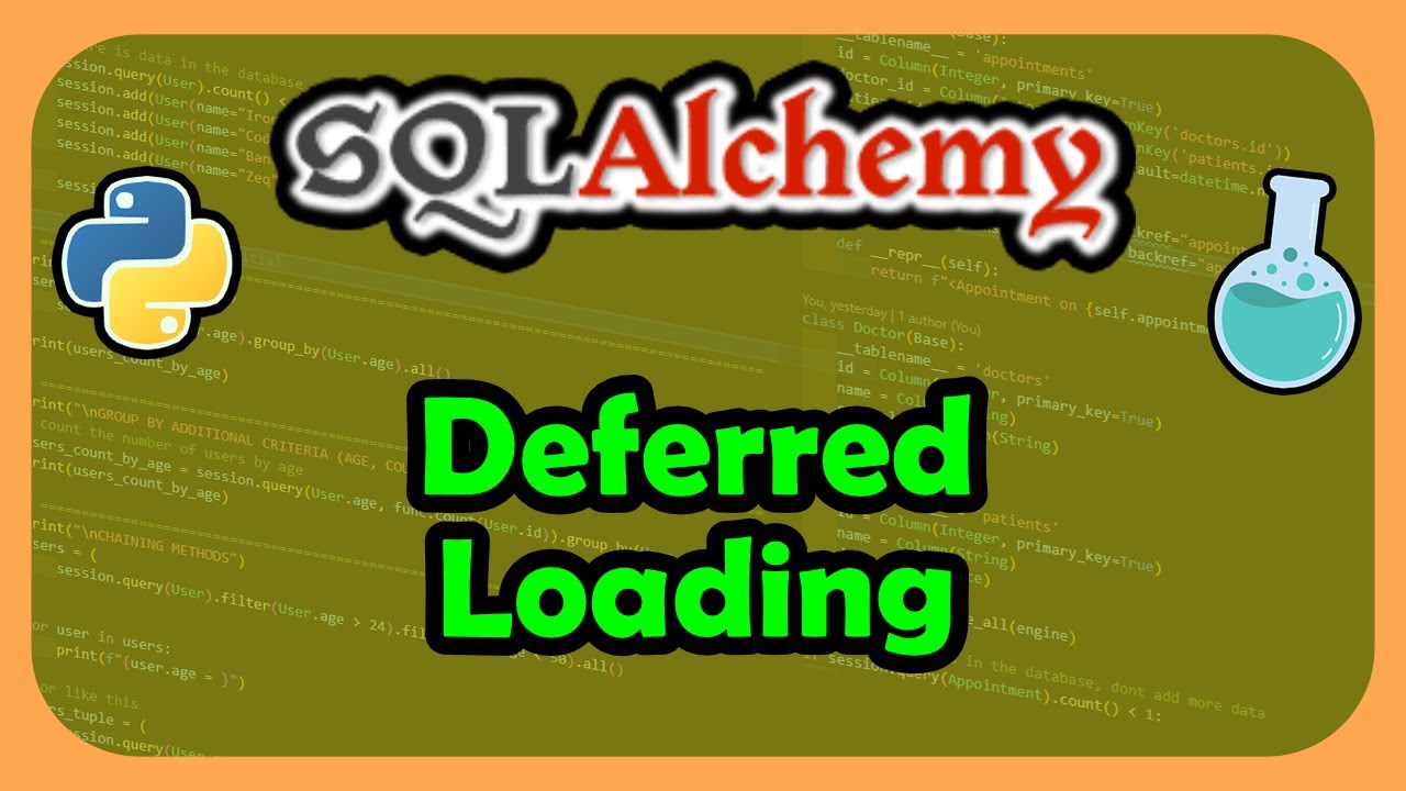 Sqlalchemy Orm Reduce Column Data Youtube