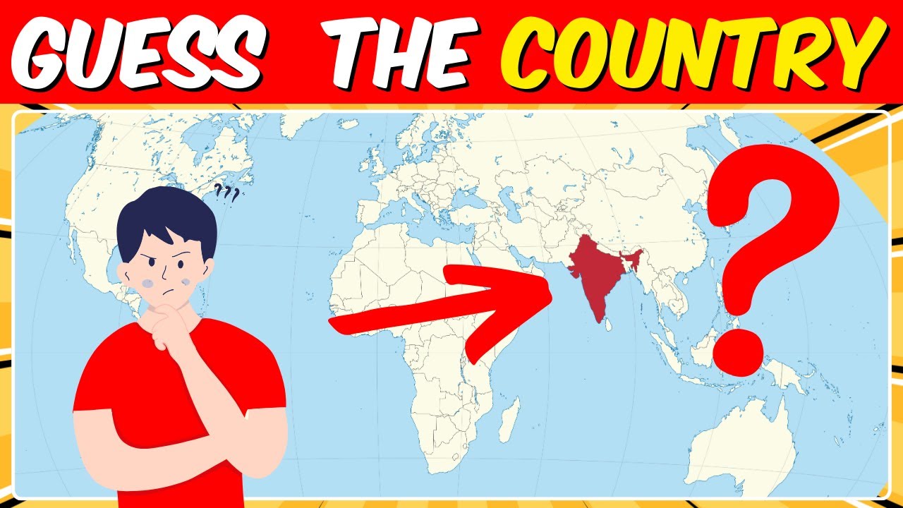 Guess The Country On The Map Geography Quiz Challenge At Vivian