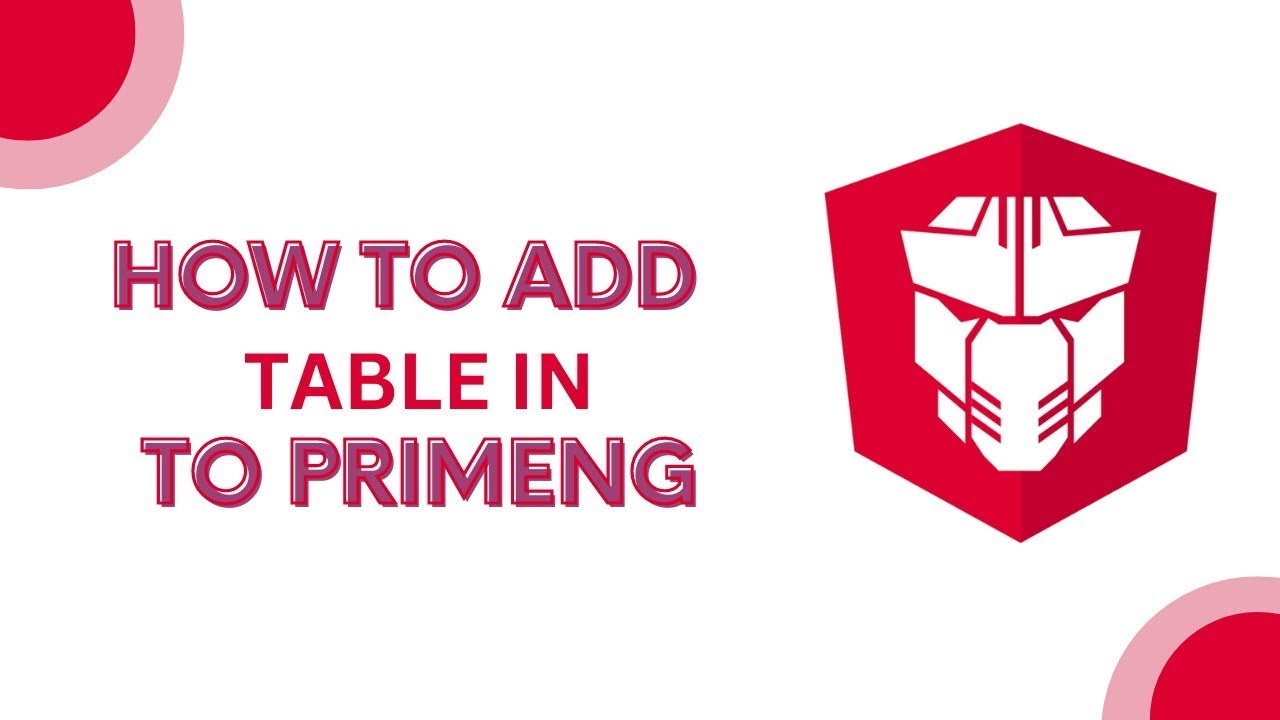 How To Setup Primeng Table In Angular Youtube