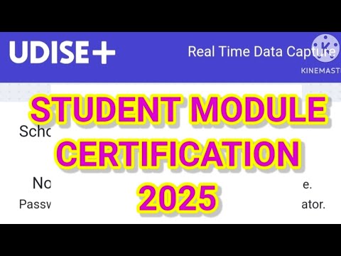 Udise Plus Student Module Certification Udise Student Module