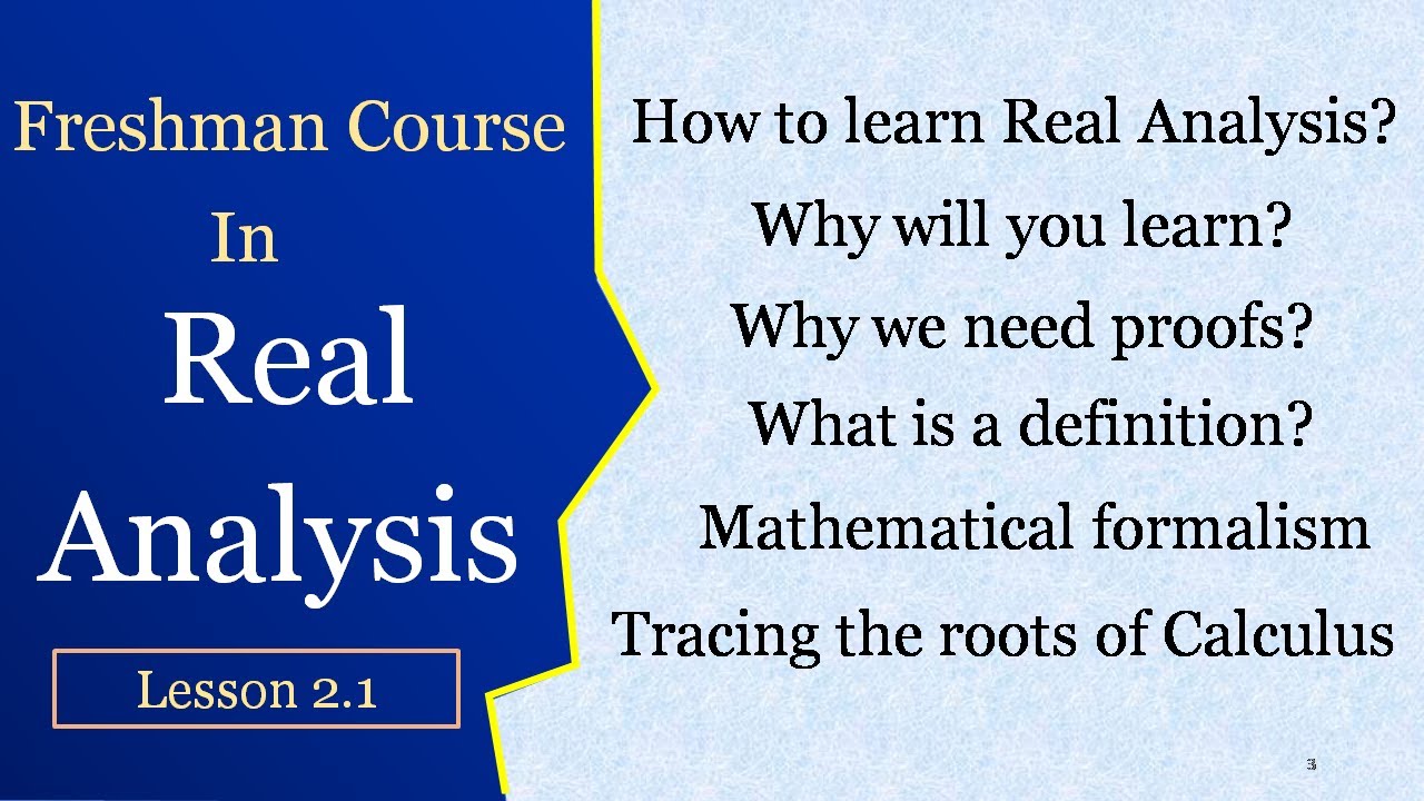 How To Learn Real Analysis Real Analysis Bsc 3rd Year What Is Real