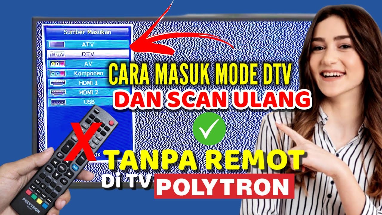 Tanpa Remote Cara Program Tv Digital Polytron Youtube