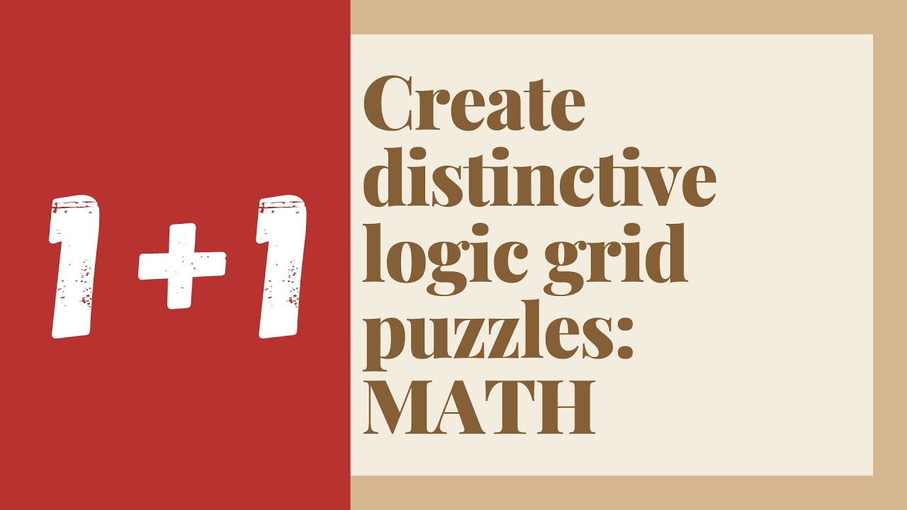 Create Distinctive Logic Puzzles Math Youtube
