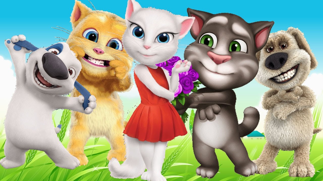 Talking Tom And Angela And Ginger