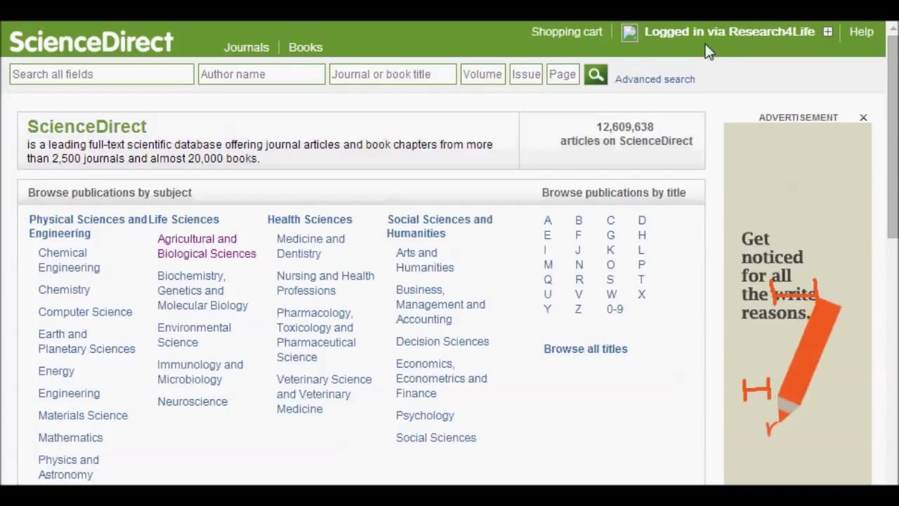 Sciencedirect Free Youtube