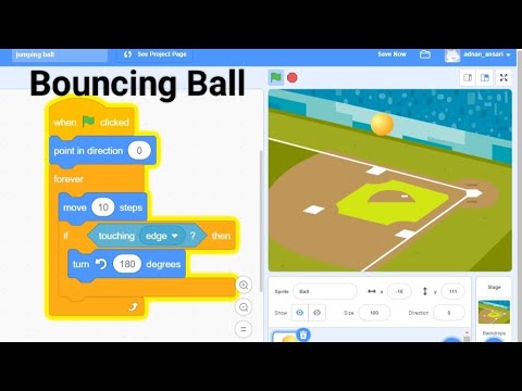 Bouncing Ball With Mouse Using Scratch Youtube