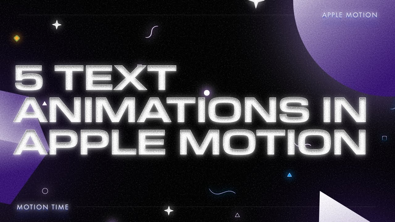 Text Animation In Apple Motion Tutorial For Beginners Youtube