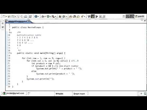 Java Nested For Loops Tutorial Youtube