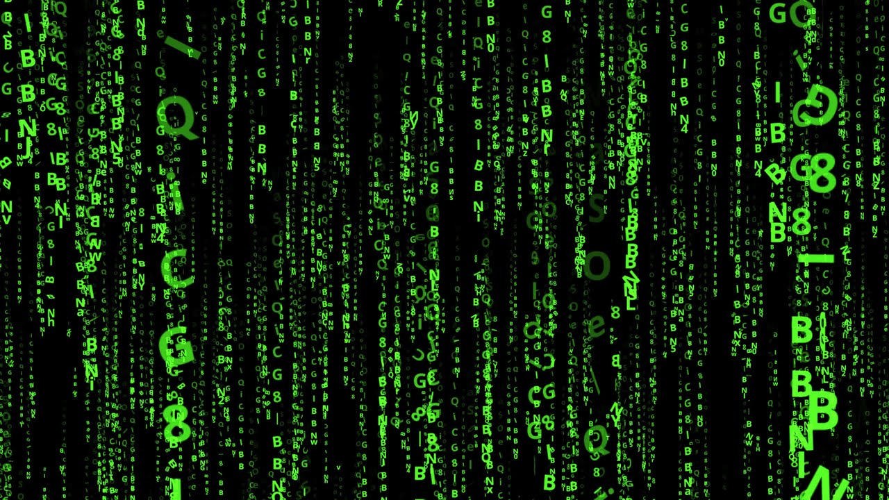 Matrix Binary Falling Rain Code Screensaver 3 Hours Screensaver