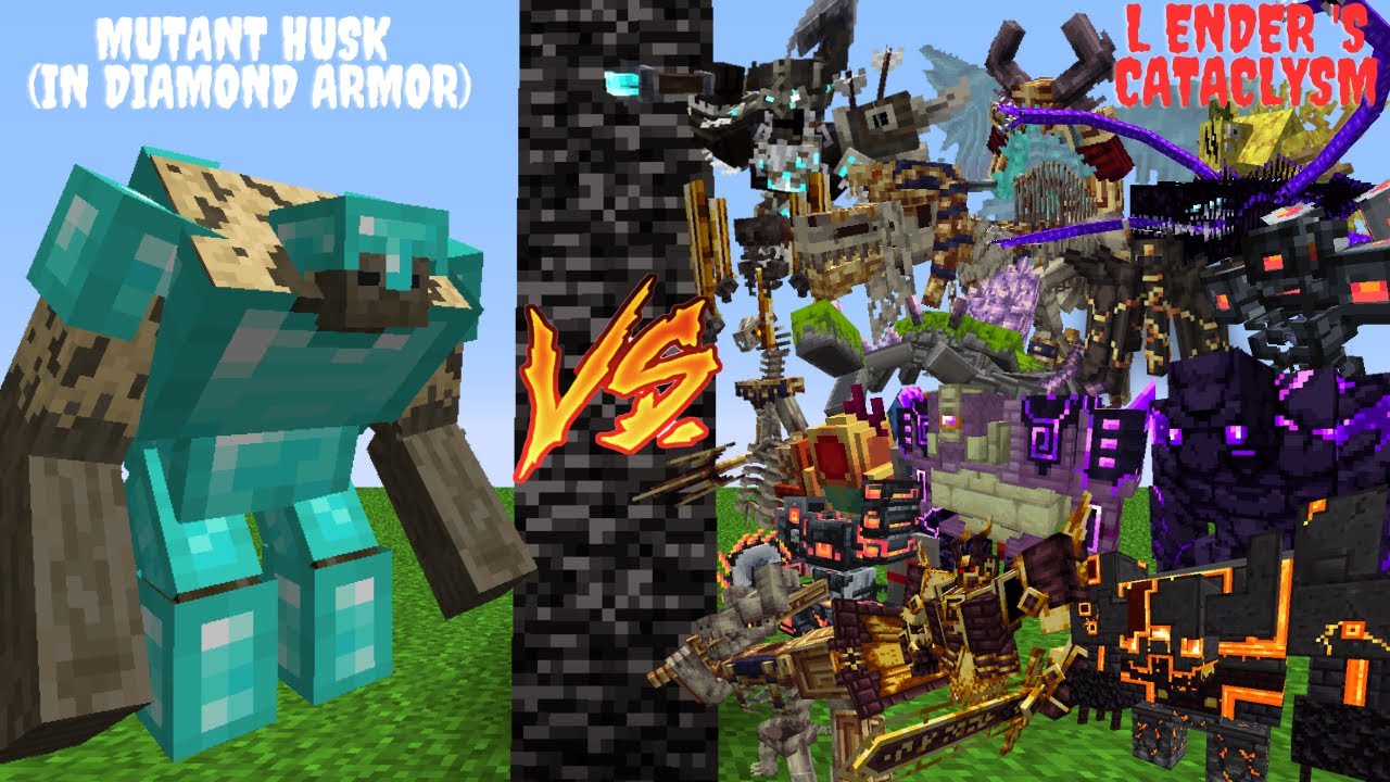 Mutant Husk In Diamond Armor Vs L Ender S Cataclysm Minecraft Mob