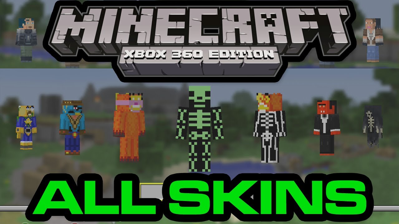 All Minecraft Xbox 360 Edition Skins And Skin Packs Youtube