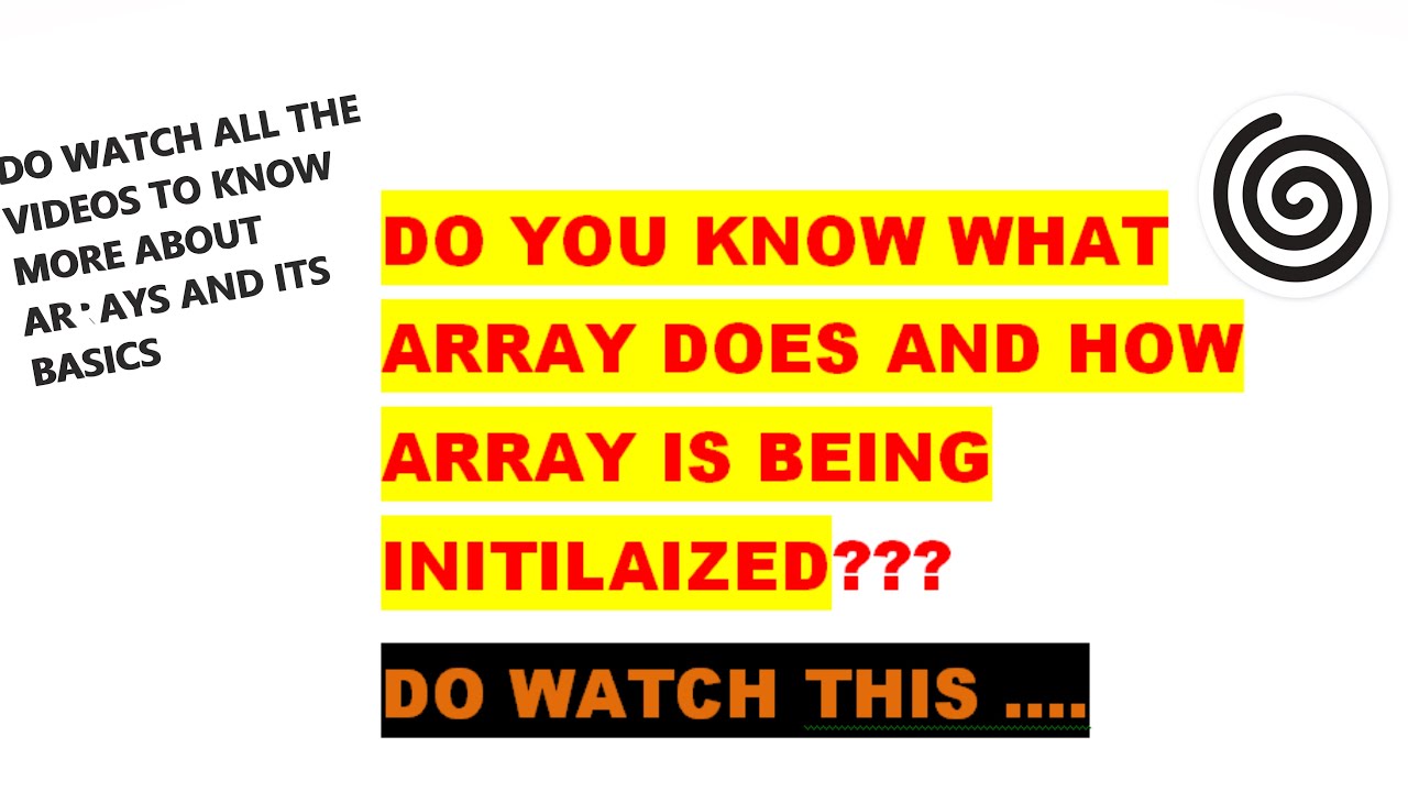 How To Initialize An Array In Java Youtube