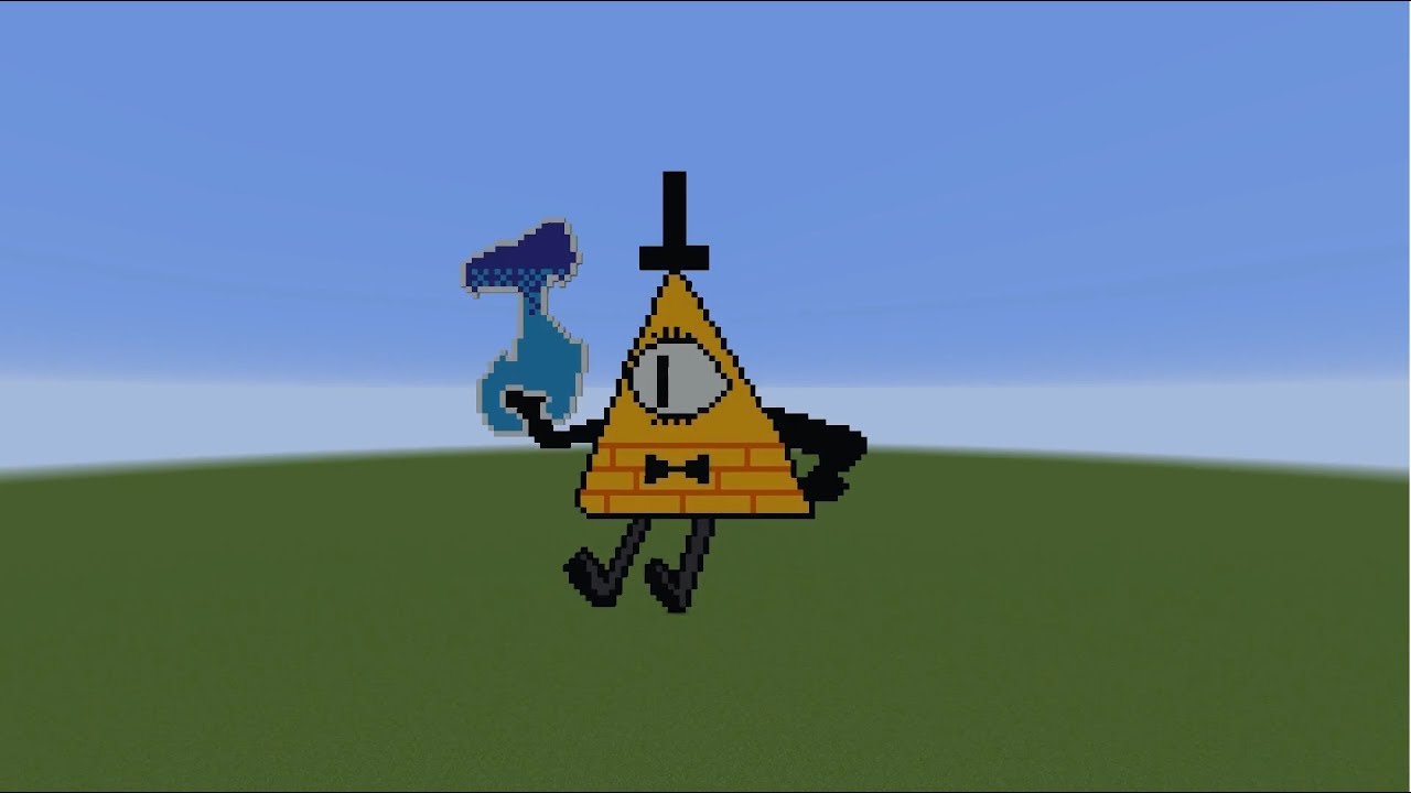Gravity Falls Bill Cipher Pixel Art Speed Build Youtube