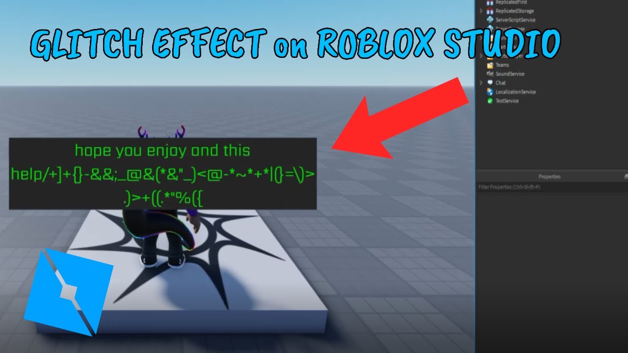How To Make Glitched Text Effect Animation On Roblox Studio Tutorial