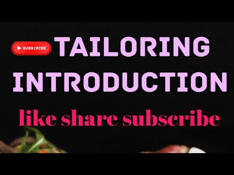 Tailoring Introduction Youtube
