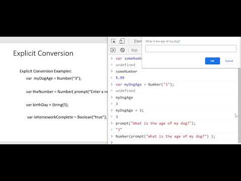 7a Javascript Explicit Vs Implicit Conversions Youtube