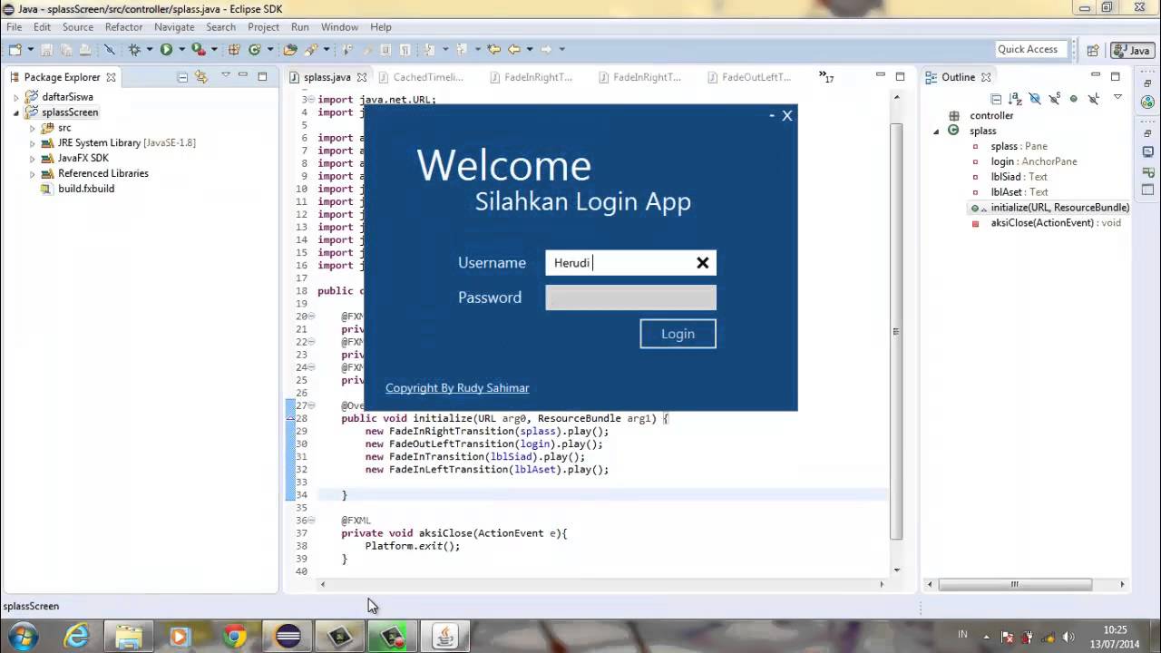 Javafx Splash Screen Win8 Youtube
