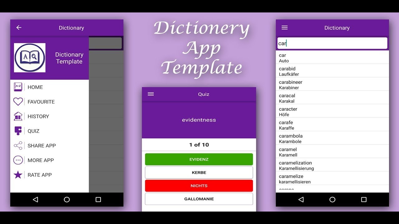 How To Create A Dictionary App In Android Studio Youtube
