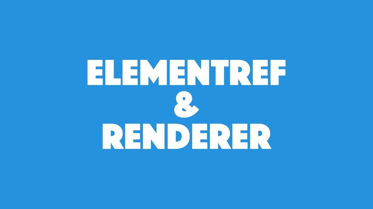 Safely Modifying Elements With Elementref Renderer In Ionic Youtube