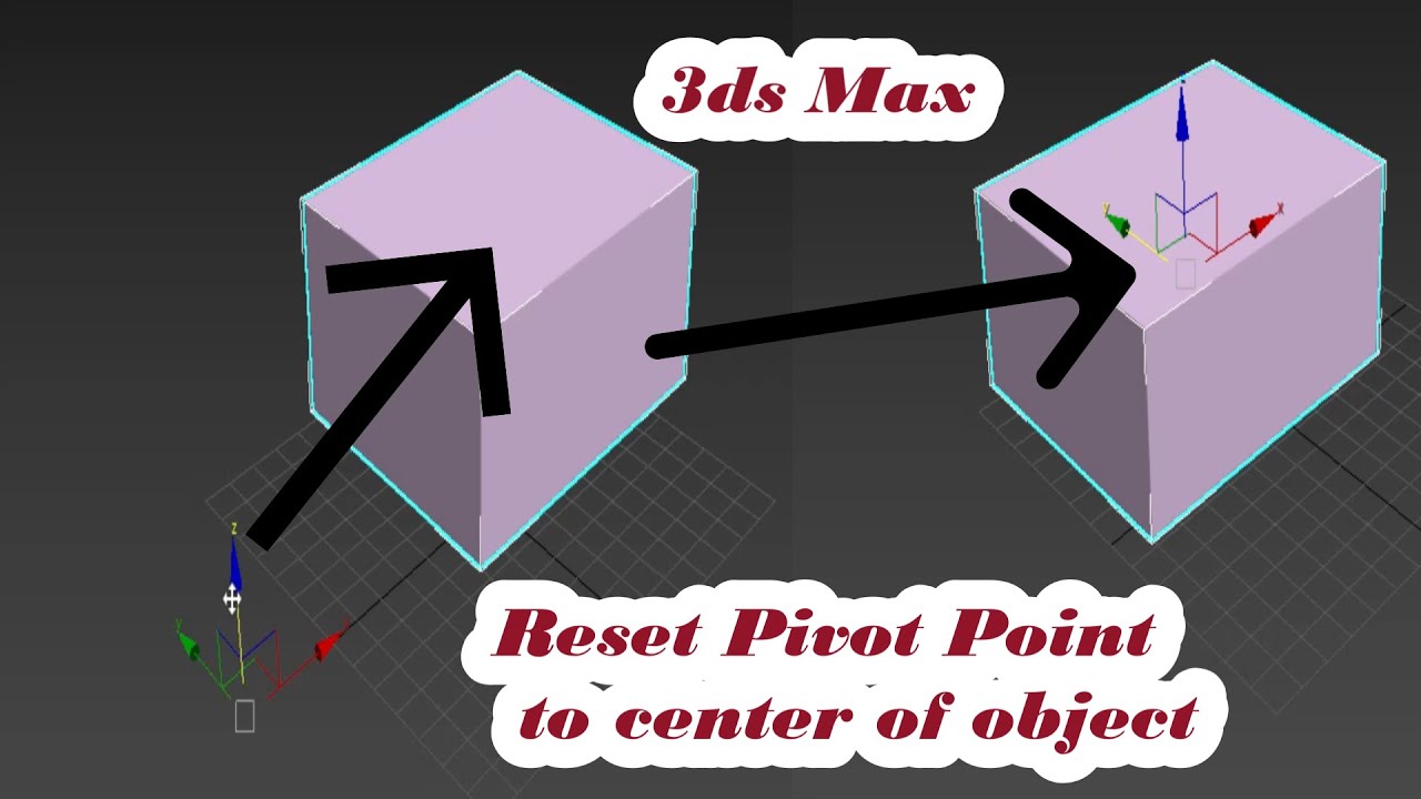 How To Reset Pivot Point To Center Of Object In 3ds Max Youtube