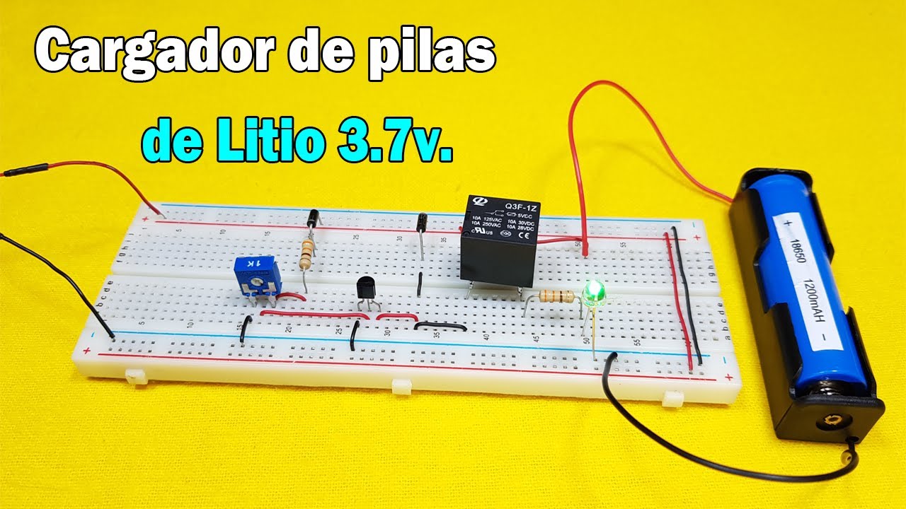 Cargador De Pilas De Litio 3 7v Pilas Recargables Circuito Casero
