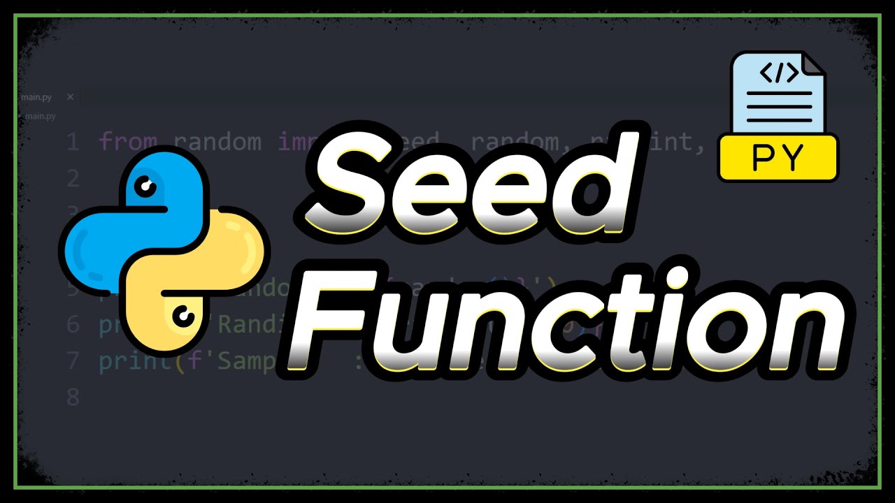 Seed Random Function In Python Youtube