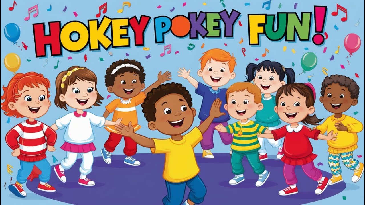 Hokey Pokey Song For Kids Fun Dance And Sing Along Youtube