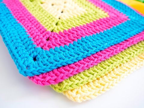 Easy Granny Square Dishcloth Pattern Youtube
