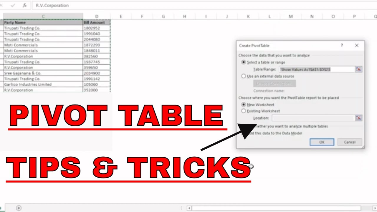 Pivot Table Tips Tricks Pivot Table Techniques Pivot Table Excel