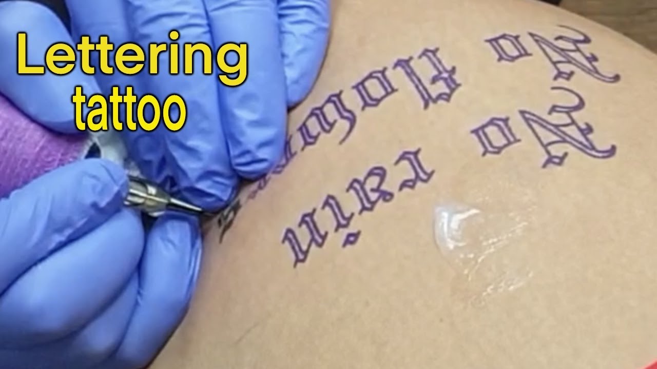 Lettering Tattoo 3x Speed Time Lapse Youtube