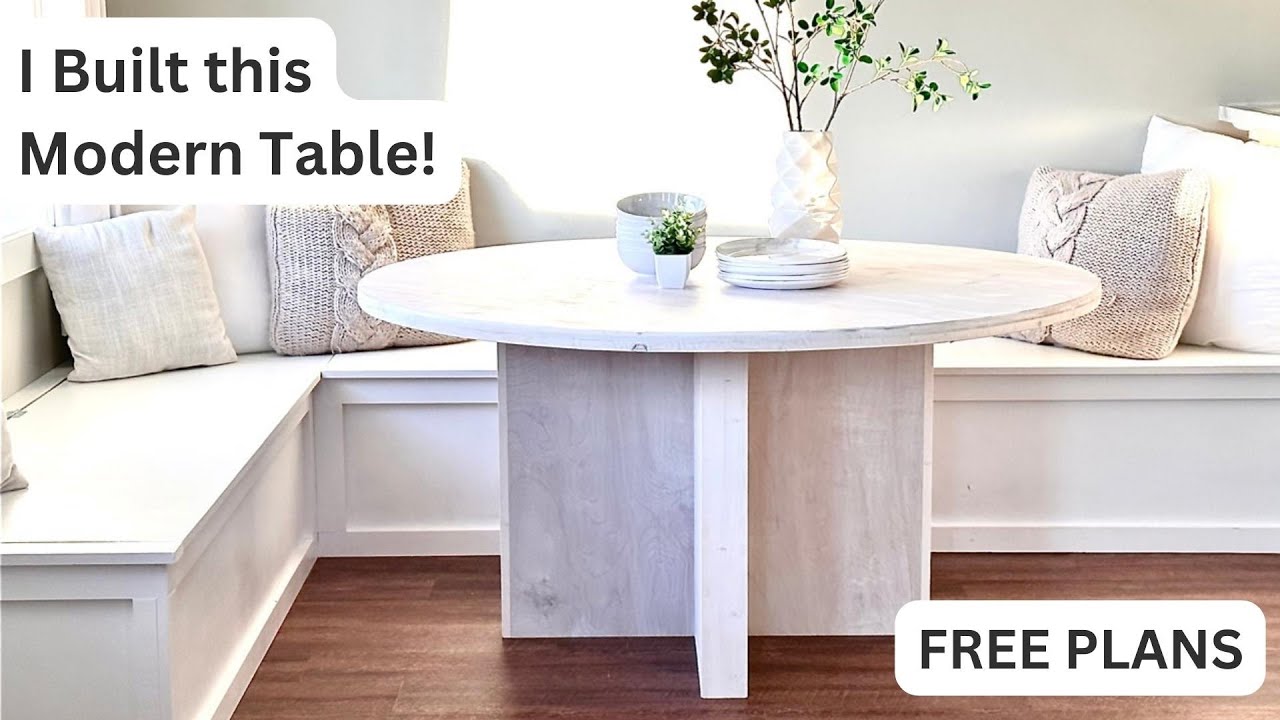 I Built My Own Modern Pedestal Table Youtube