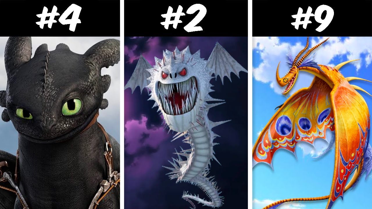 Top 10 Dragones Más Poderosos En Cómo Entrenar A Tu Dragón Youtube