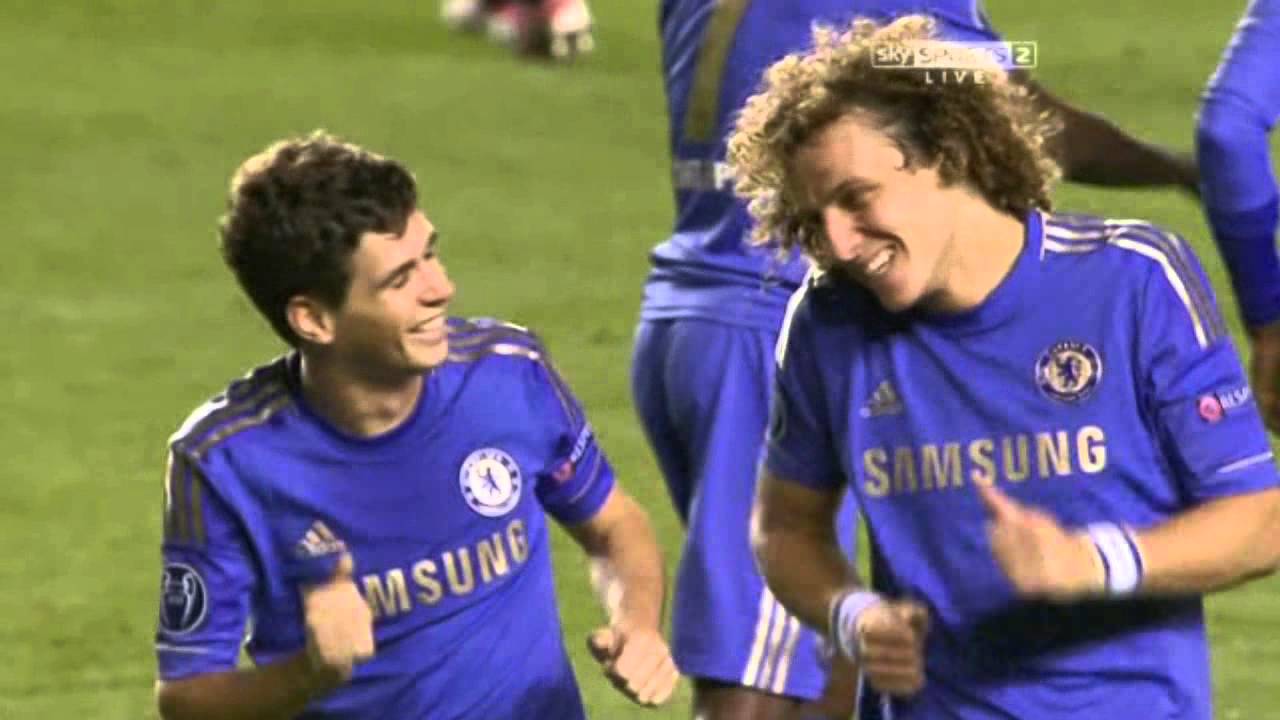 David Luiz And Oscar Dance