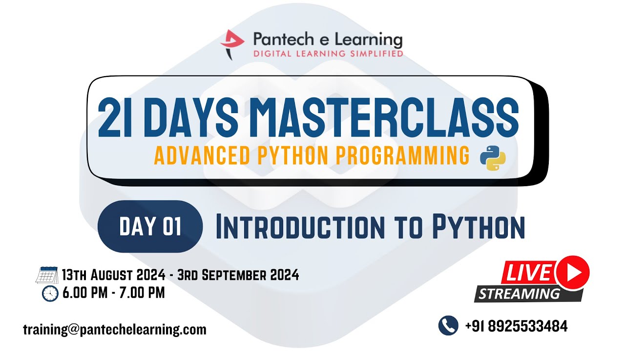 Day 01 Introduction On Python Youtube