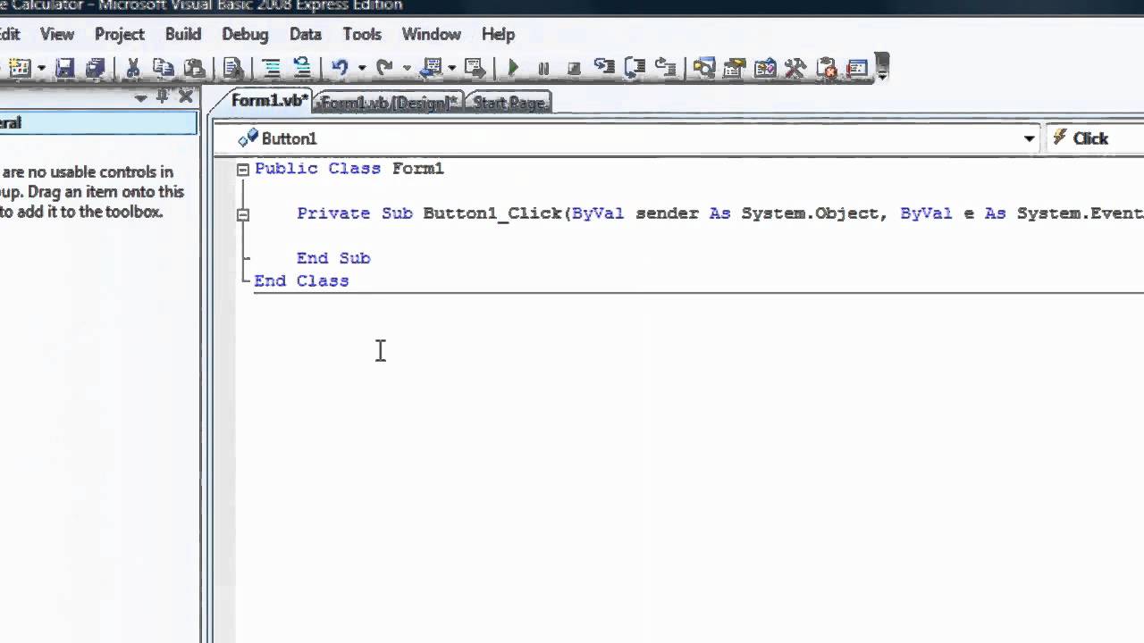 Visual Basic Tutorial 1 How To Make A Simple Calculator Youtube